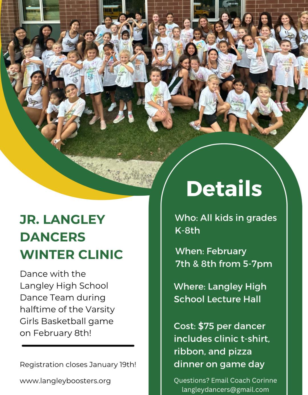 Jr Langley Dancers Winter Clinic - Langley Boosters